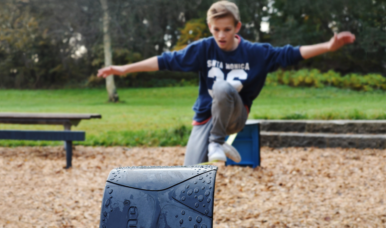 The ultimate slackline rack for the playground or sports ground